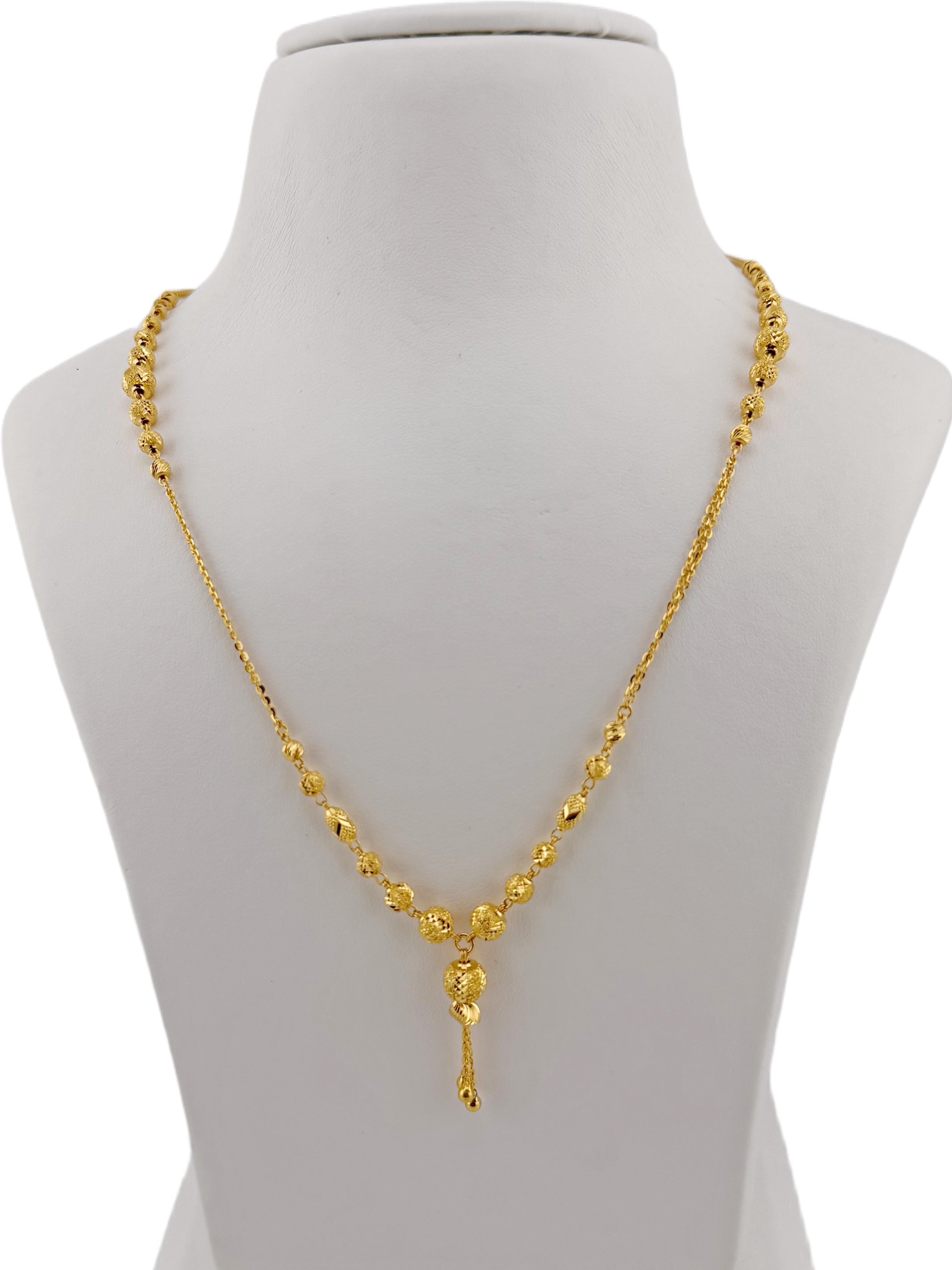 22ct Gold Ball Mala Fancy Chain – Manilal & Sons