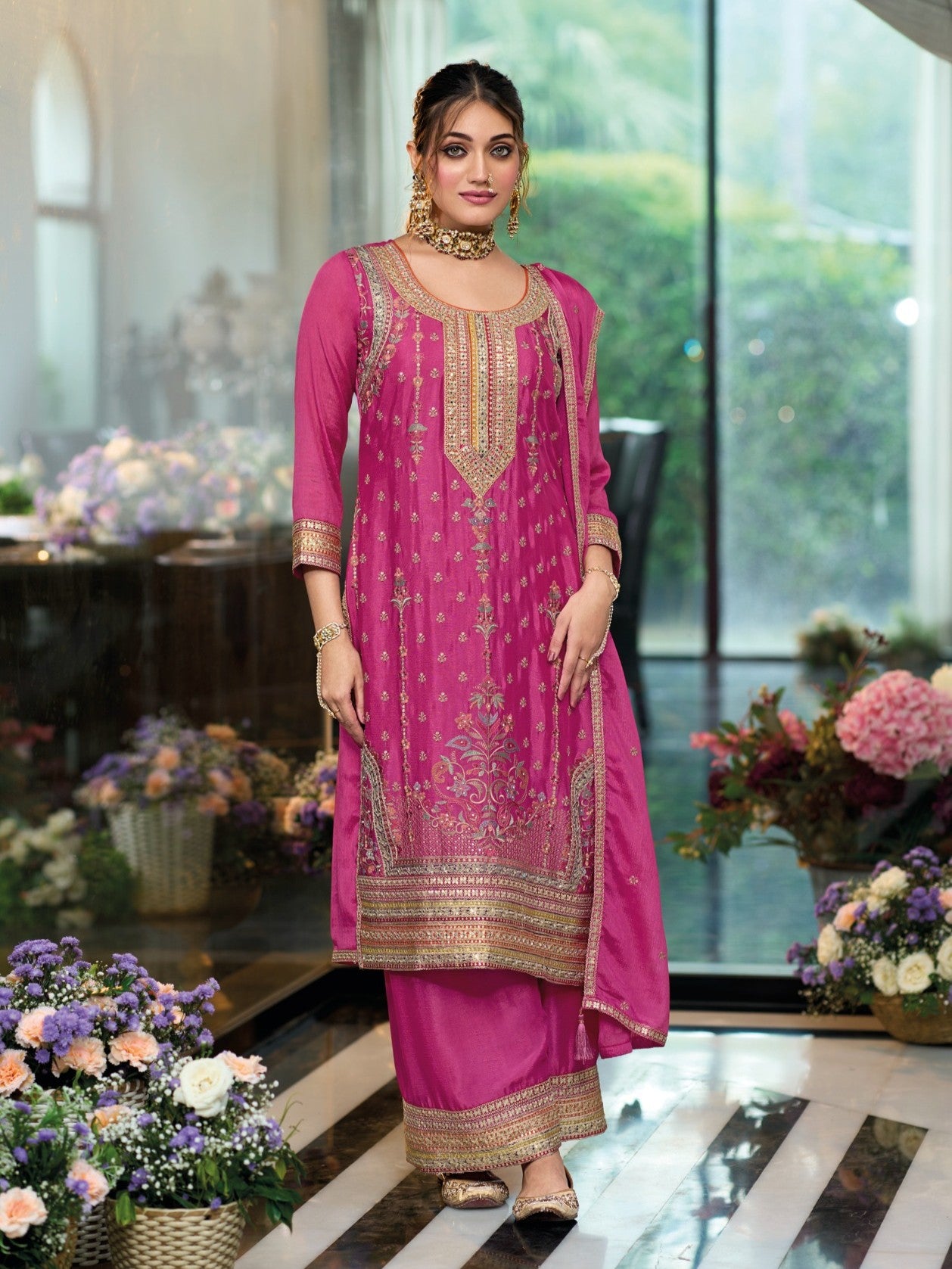Nancy Palazzo Suit – Manilal & Sons